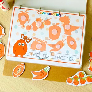 Color Sorting Activity Personalized Preschool Busy Book Printable ...