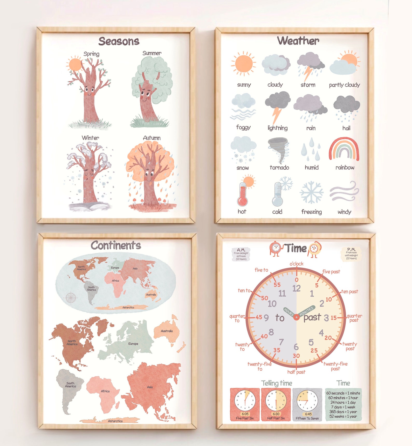 30 Classroom Posters Educational Wall Art Printable Playroom - Etsy