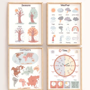 30 Classroom Posters Educational Wall Art Printable Playroom Wall Decor ...