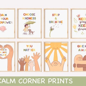 8 School Social Worker Office Decor Rainbow Calm Down Corner - Etsy