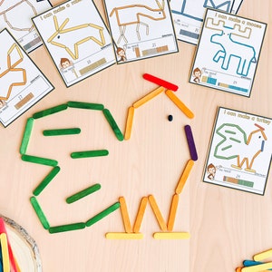 Forest Popsicle Sticks Activity Montessori Spring Printables Nature ...