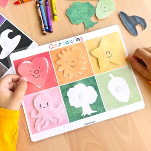 Matching Colors Activity Based on Shapes Montessori Color Sorting ...