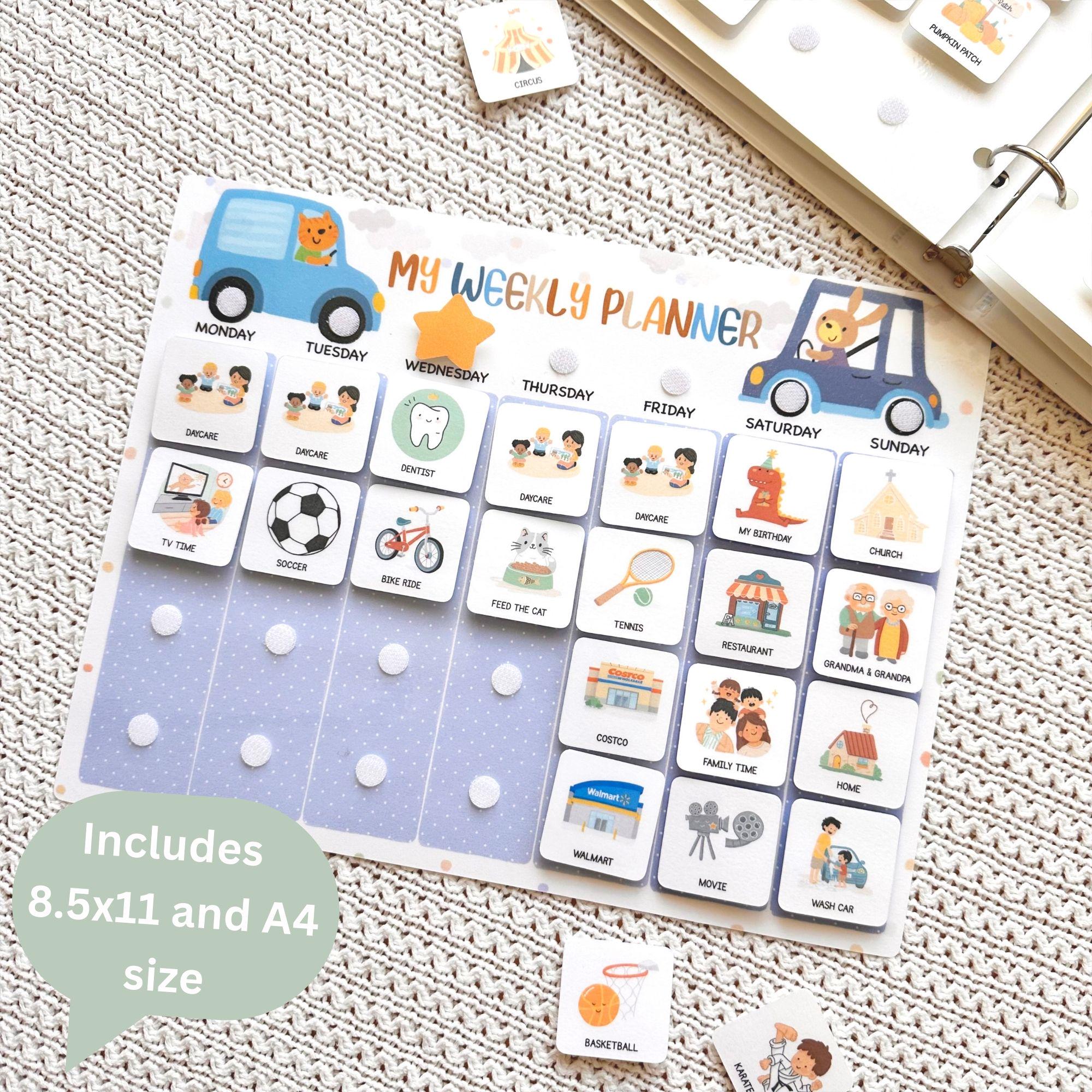 Editable Weekly Toddler Schedule, Visual Daily Calendar for Kids ...
