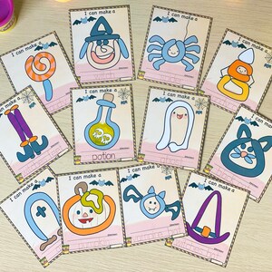 Halloween Play Dough Mats Visual Cards Printable Halloween Activities ...