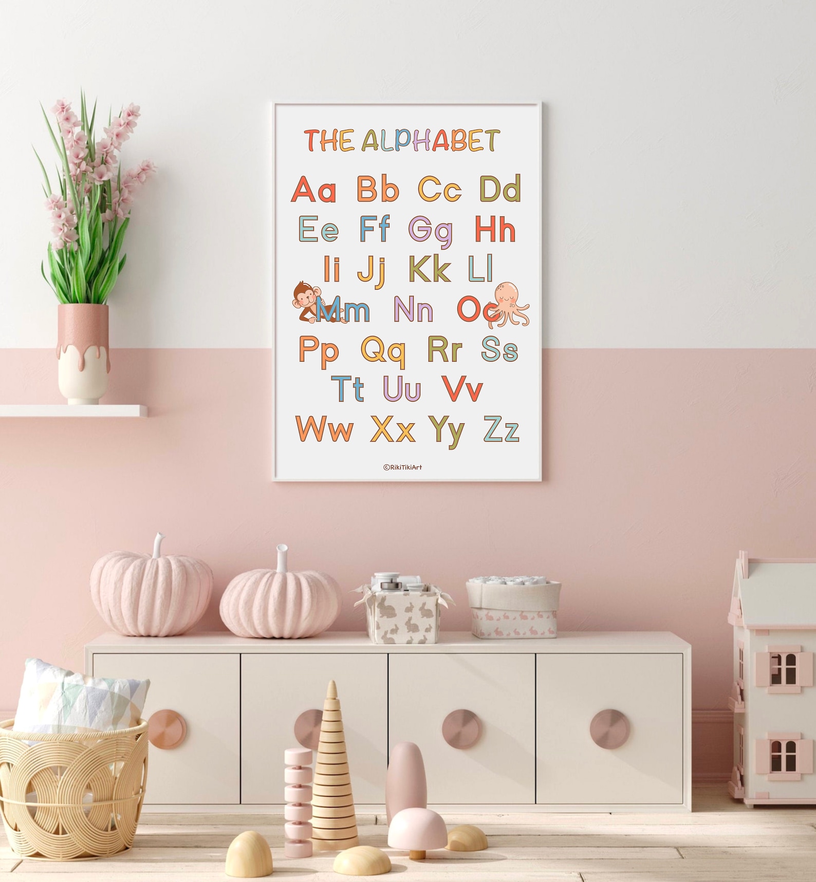 Rainbow ABC Poster Printable Nursery Wall Art Toddler - Etsy