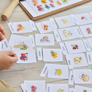Fruits Flash Cards, Montessori Materials, Preschool Curriculum, Toddler ...