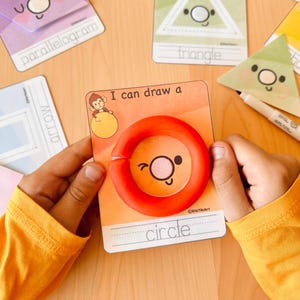 Shapes Tracing Cards 2D Shapes Matching Toddler Activities Prewriting ...