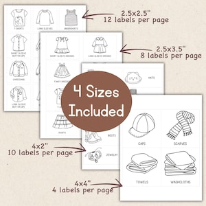 140 Toddler Dresser Labels Editable Clothing Drawer Signs Closet Labels ...