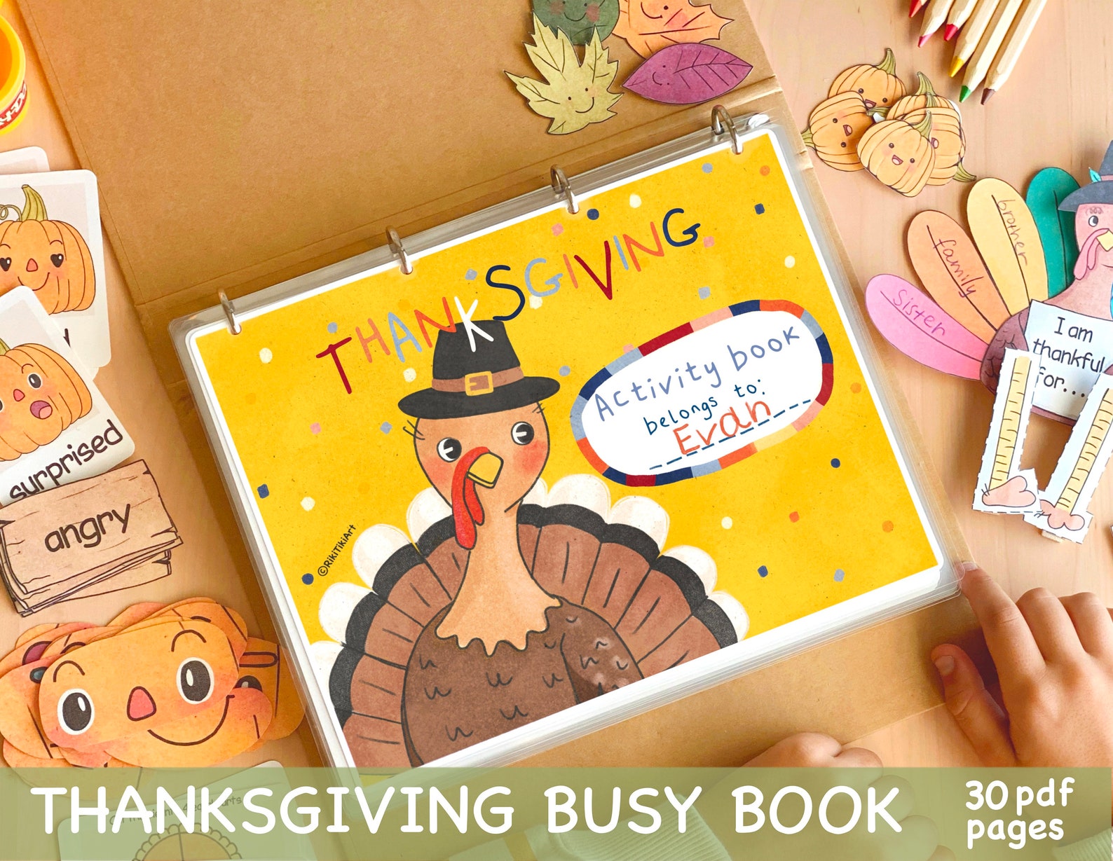 Thanksgiving Busy Book Printable Kids Activity Book Toddler - Etsy
