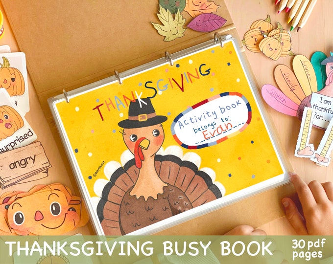 Fall Busy Book Printable Quiet Book Homeschool Learning Materials ...