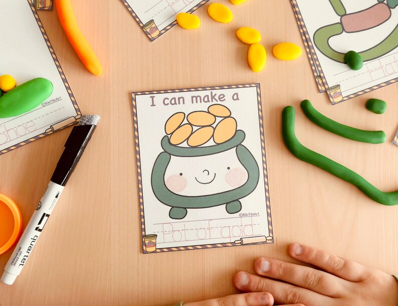 St Patricks Day Play Dough Mats Preschool Activities for Kids ...
