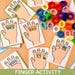 Hair Tie Finger Activity Cards: Color Matching Montessori Printable ...