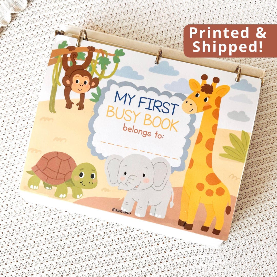 Toddler Busy Book – Personalized Preschool Learning Binder, Preschool ...