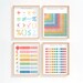Count to 100 Chart Wall Poster Montessori Classroom Educational Posters ...