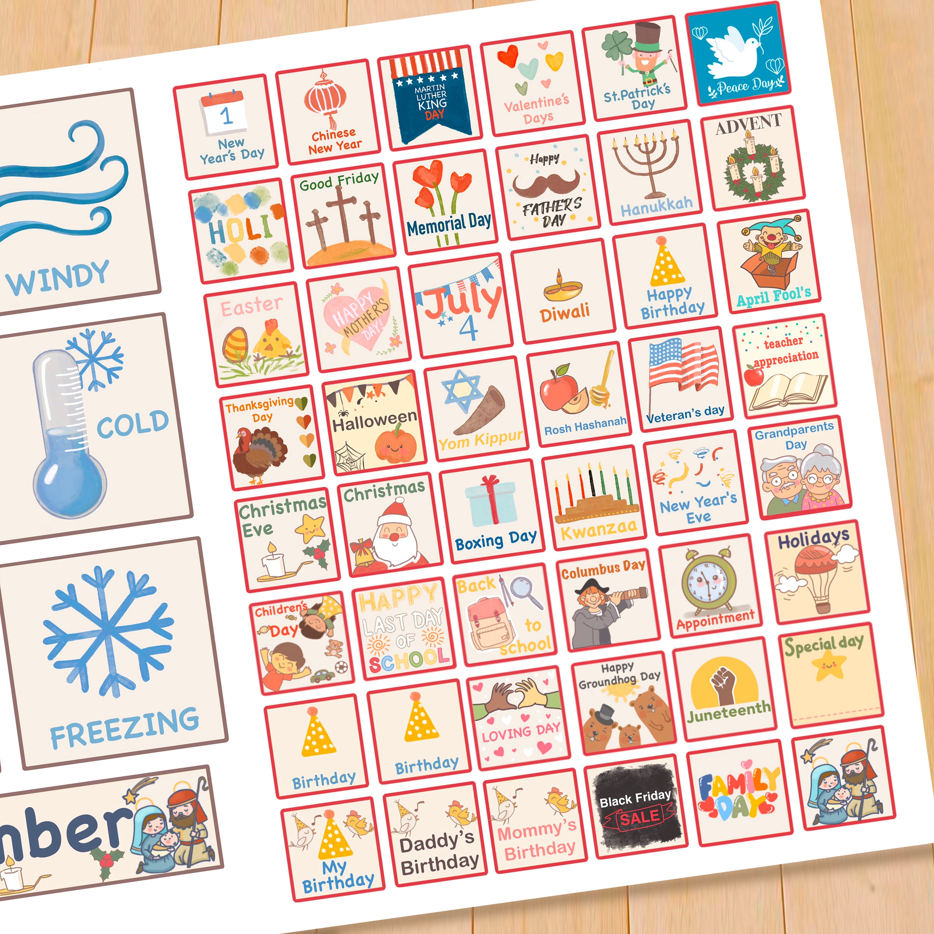 16x20 Perpetual Calendar Printable Classroom Calendar - Etsy Canada