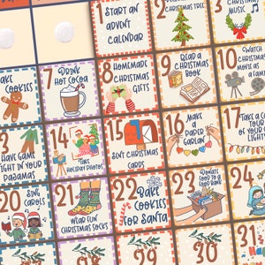 Printable Advent Calendar Numbers DIY Christmas Countdown, Family ...