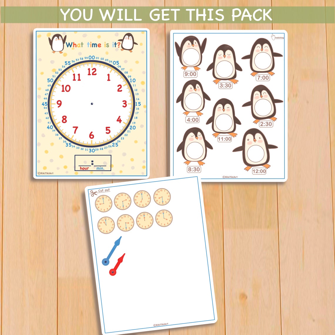 Printable Clock for Kids Printable Educational Activities - Etsy