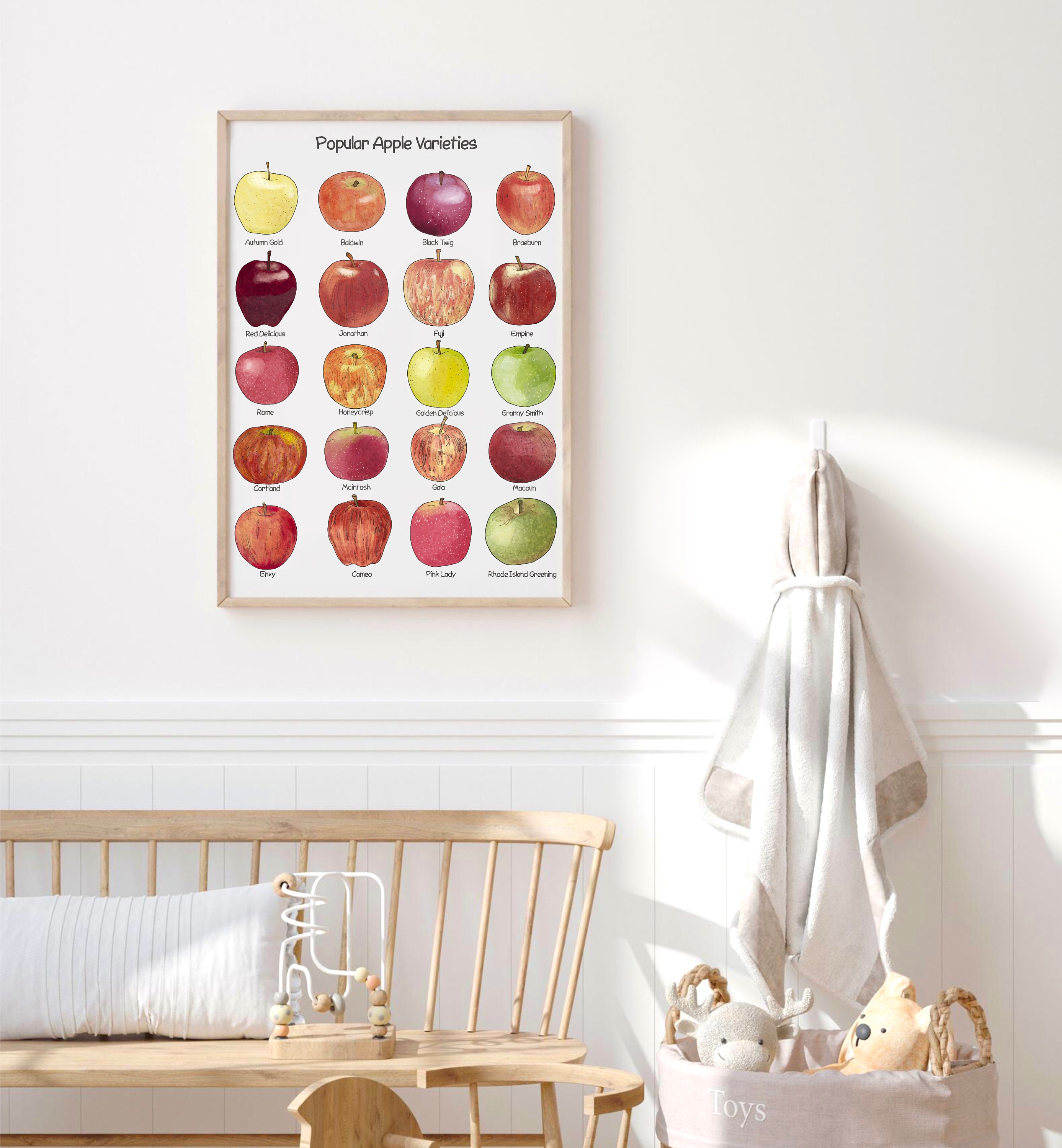Apple Poster Educational Wall Art Homeschool Classroom Decor Apple ...