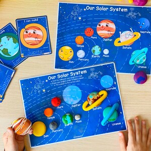 Solar System Outer Space Play Doh Mats Fine Motor Skills Visual Cards ...