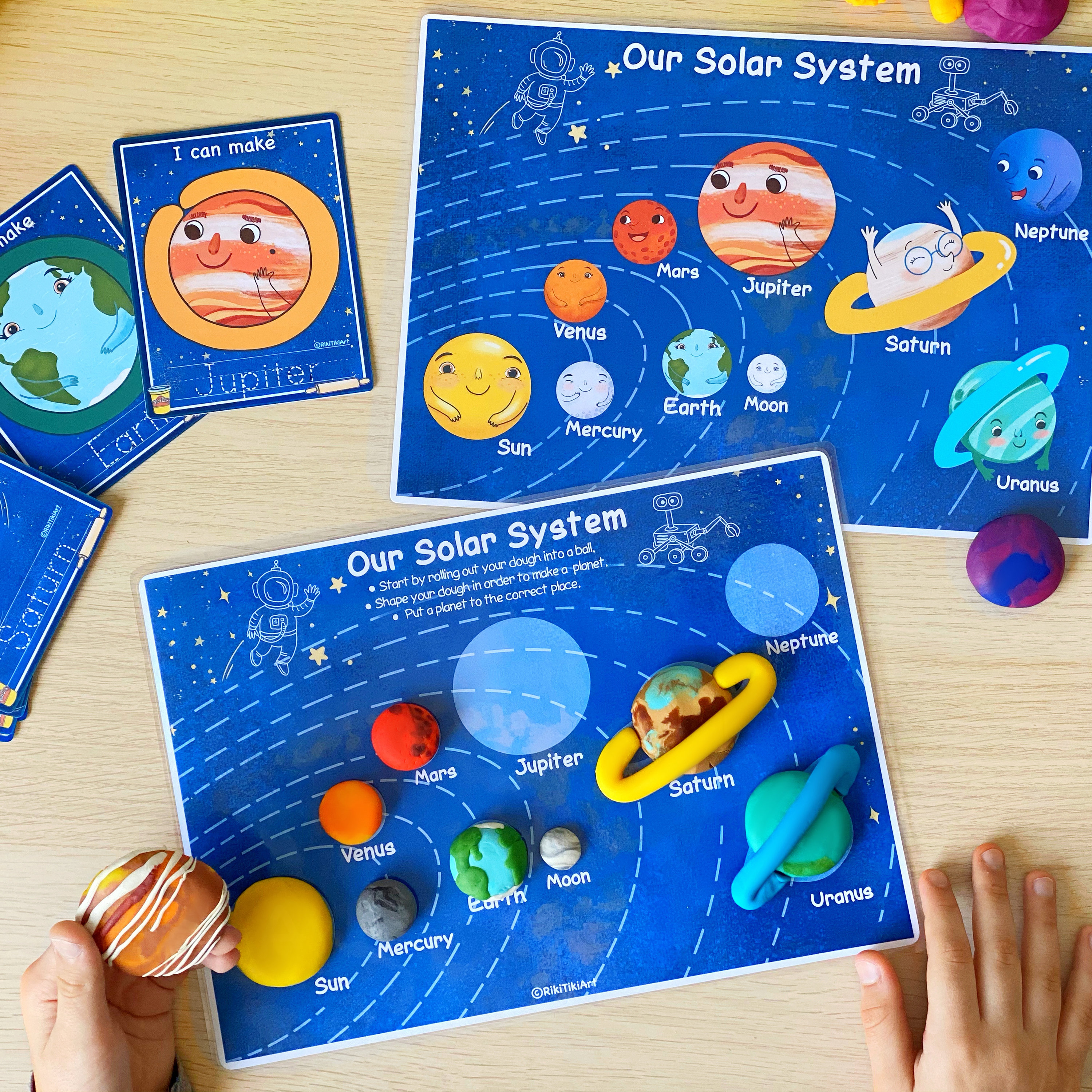 Solar System Outer Space Play Doh Mats Fine Motor Skills | Etsy