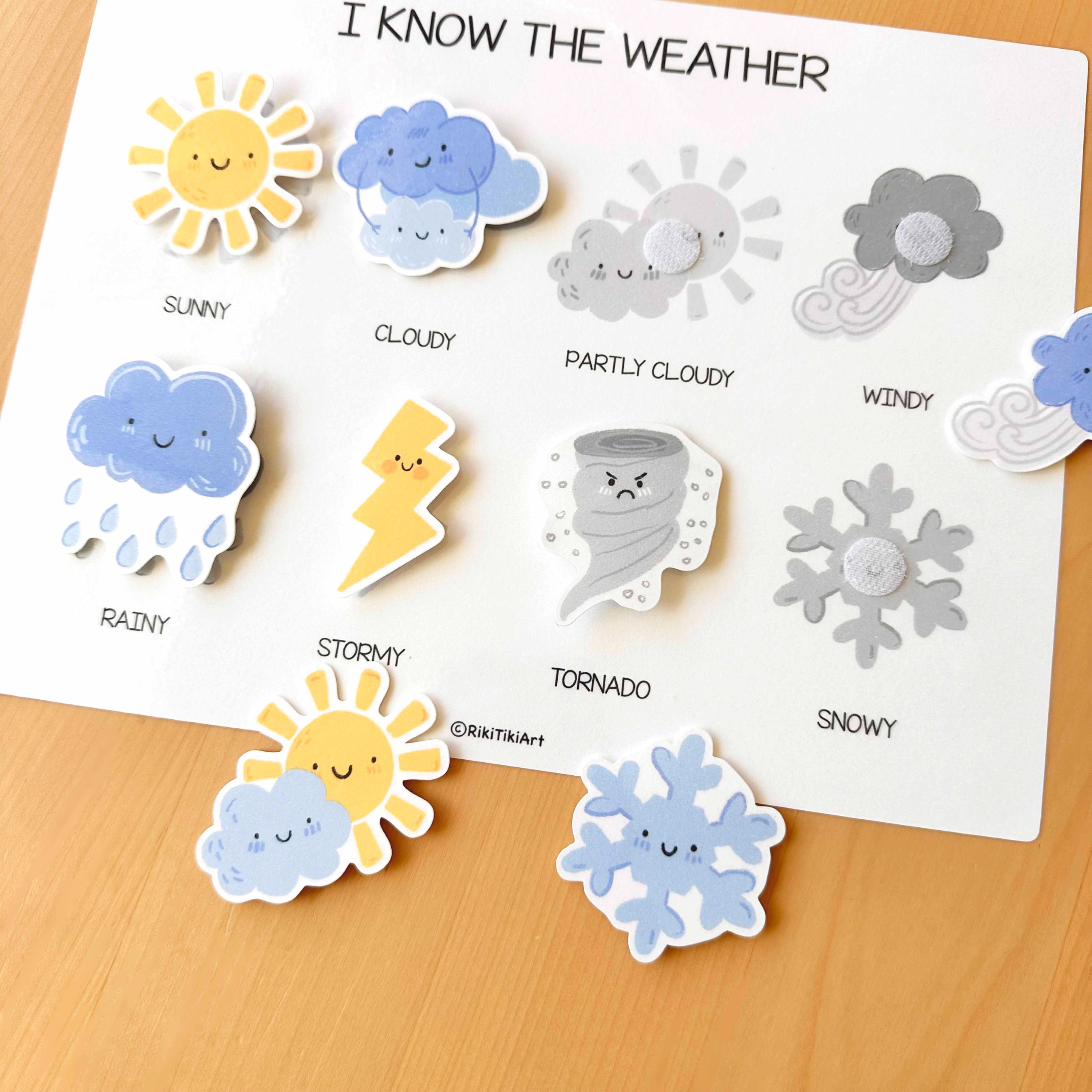 Weather Matching Activity Preschool Montessori Weather Printable ...
