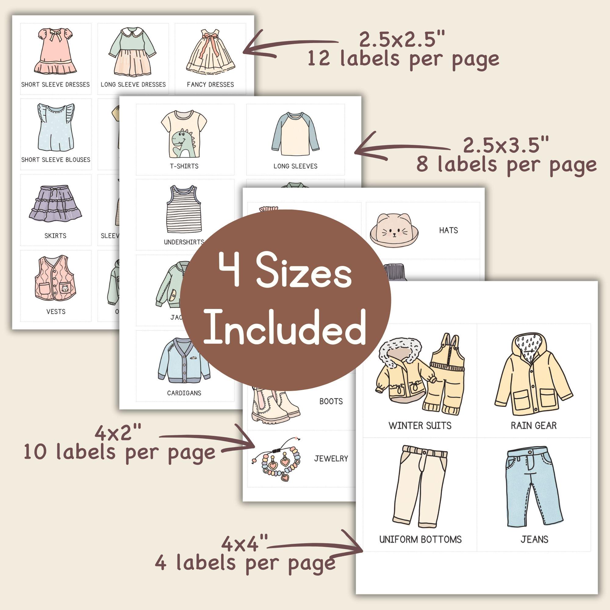 Toddler Dresser Labels Editable Closet Labels With Pictures Kids ...