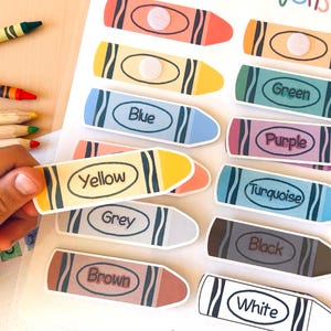 Color Matching Crayons Toddler Activity Preschool Color Sorting ...