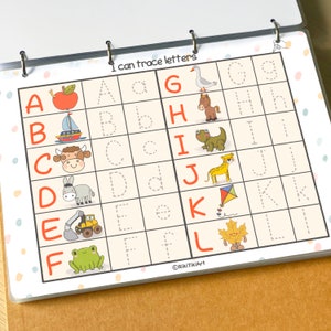 Alphabet Busy Book Printable ABC Quiet Book Toddler Busy Binder ...