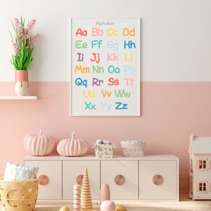 Alphabet Poster Vibrant Rainbow ABC Printable Poster for Toddlers ...