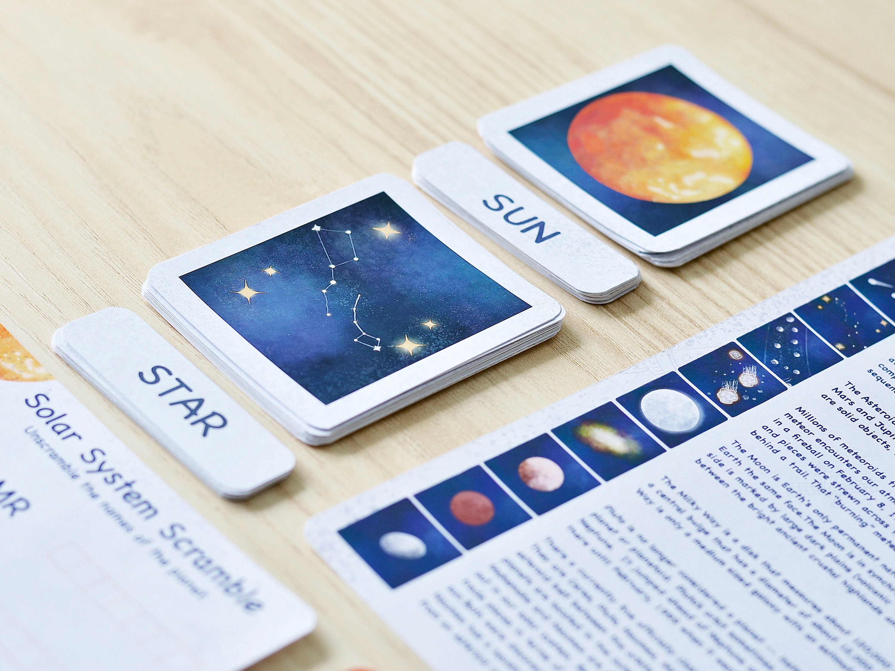 Astronomy flashcards Homeschool Montessori materials | Etsy