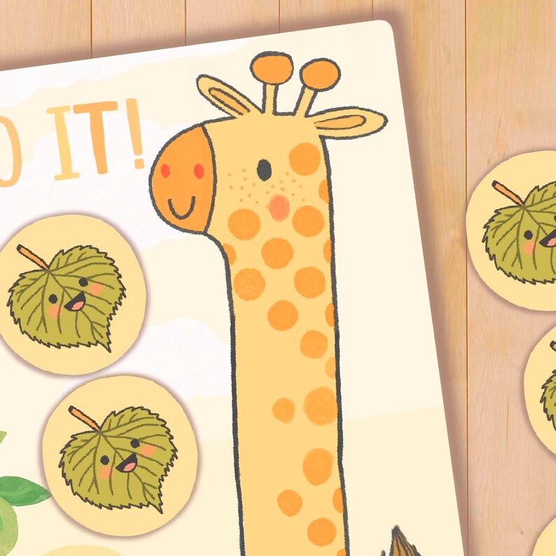 Giraffe Reward Chart Printable: Kids Chore Chart (digital Download) - Etsy