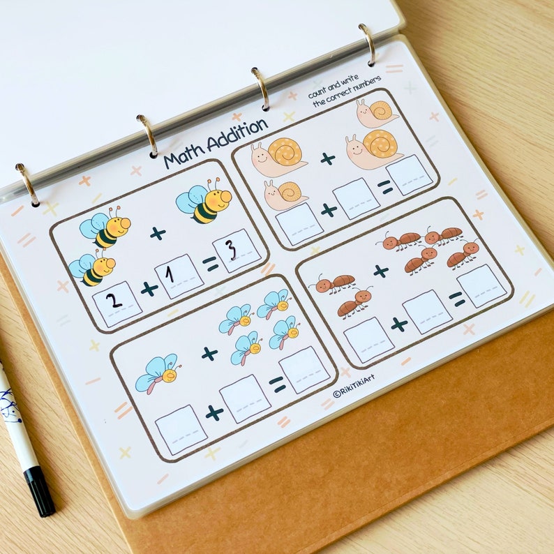 Maths Busy Book Printable Toddler Activities Preschool Curriculum ...