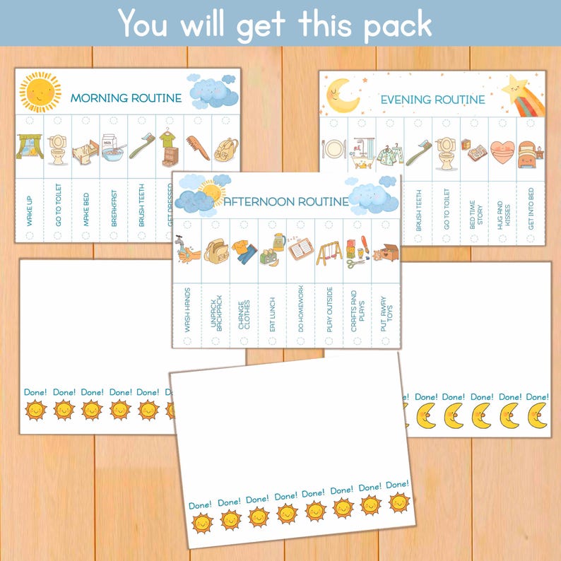 Kids' Routine Flip Chart, Visual Daily Schedule (digital Download) - Etsy