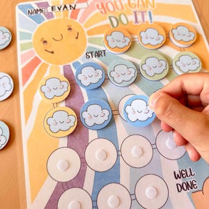 Watercolor Reward Chart for Kids, Rainbow Behavior Daily Chore Chart ...