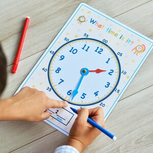 Kids Printable Clock, Printable Preschool Montessori Materials ...