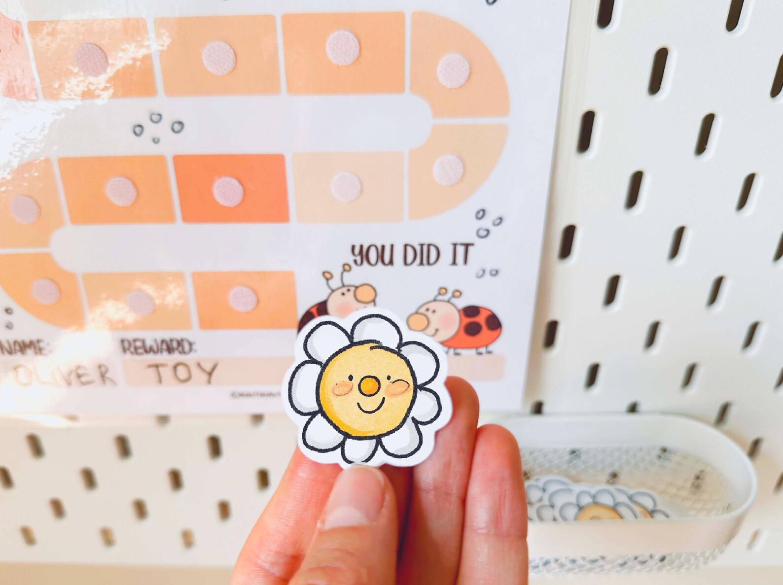 Behavior Reward Chart for Kids, Ladybug Toddler Sticker Chart ...