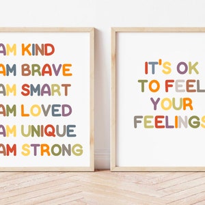 8 Calm Down Corner Posters Rainbow Classroom Psychology Prints Growth ...