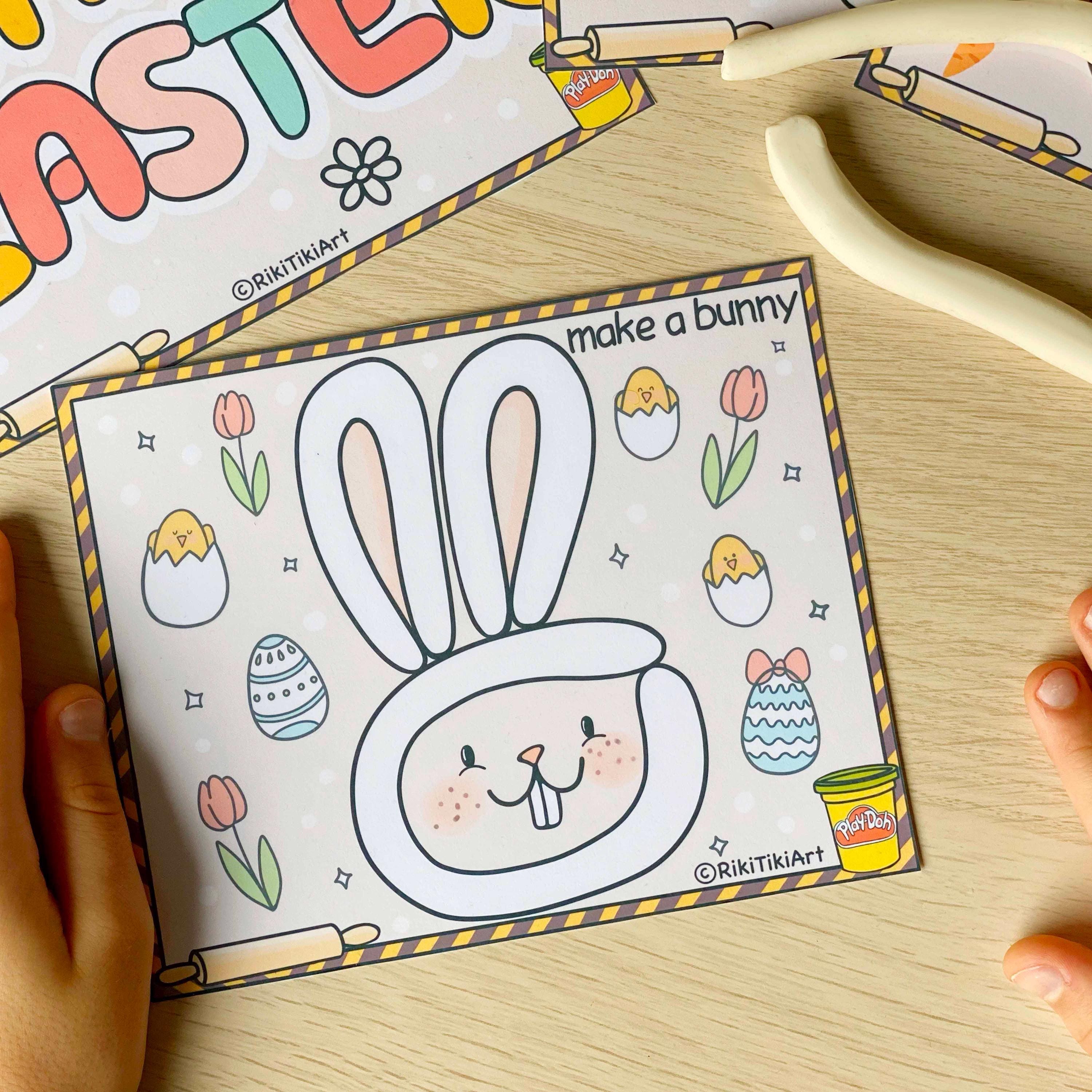 Easter Play Dough Mats Toddler Activities Visual Play Doh Cards ...