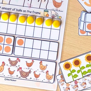 Number Matching Activity 1 to 20 Montessori Counting Practice Preschool ...