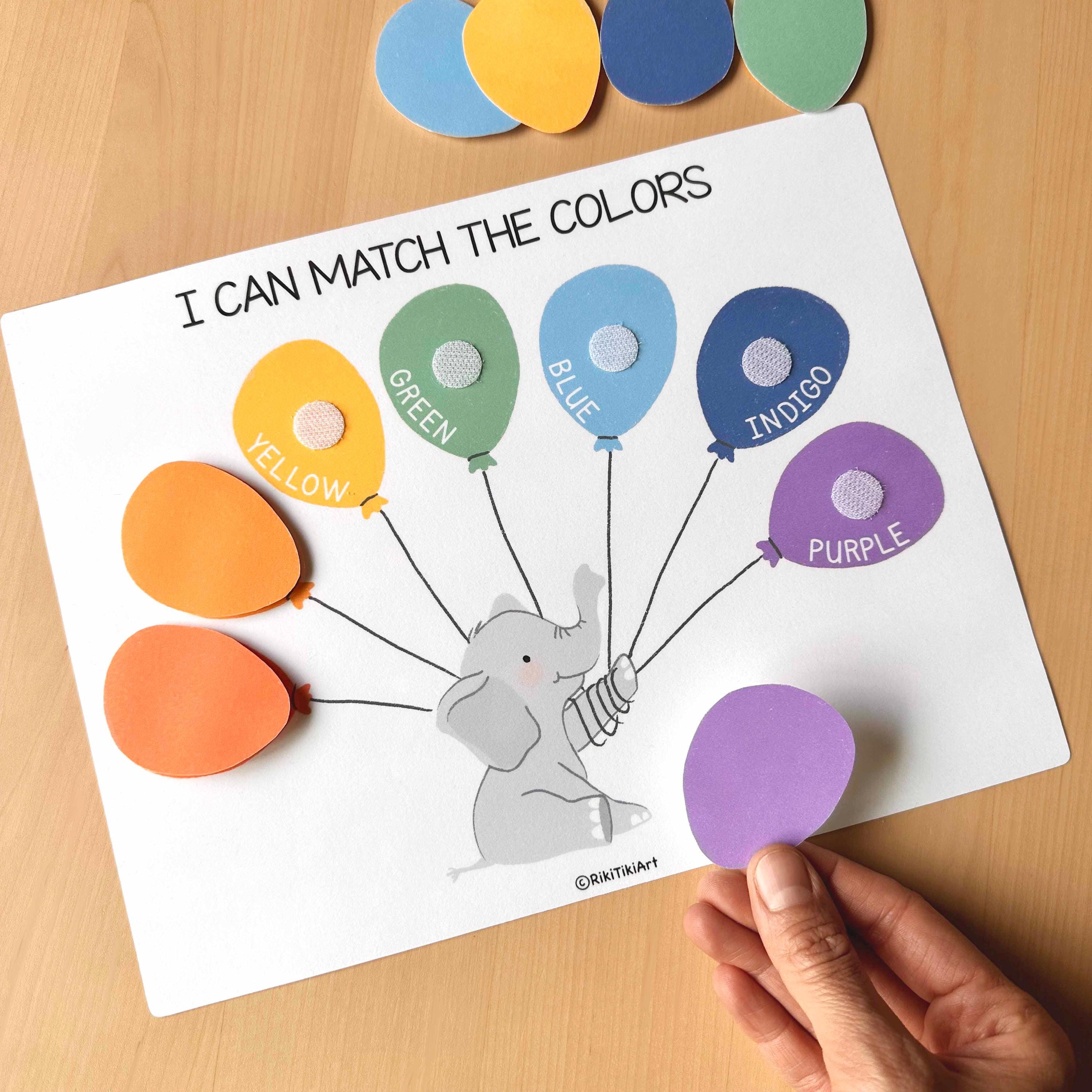 Color Matching Activity: Montessori Printable Worksheet for Toddlers ...