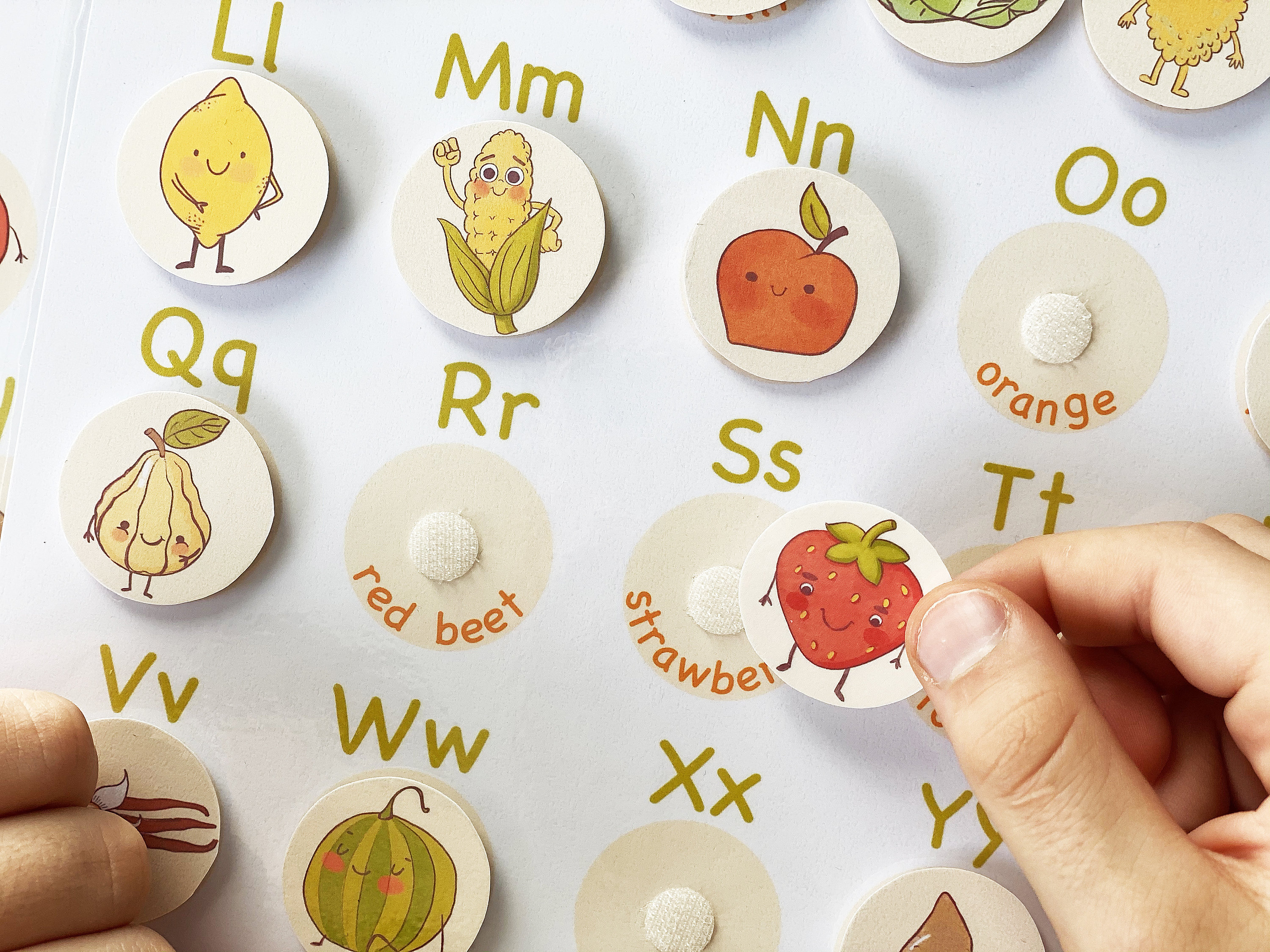 Fruits and Vegetables Alphabet Worksheets Beginning Sounds - Etsy Canada