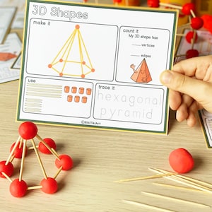 Toothpicks and Play Doh 3D Shapes Activity Game for Toddler Play Dough ...