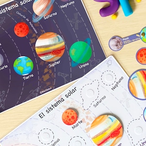 Modelo del sistema solar imprimible para niños pequeños, hojas de ...