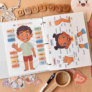 Human Anatomy Busy Book for Kids, Personalized Toddler Activity Book ...