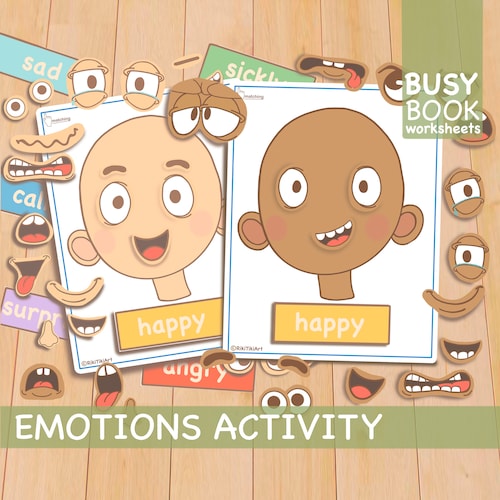 Emotions Flash Cards Montessori Printable Preschool | Etsy