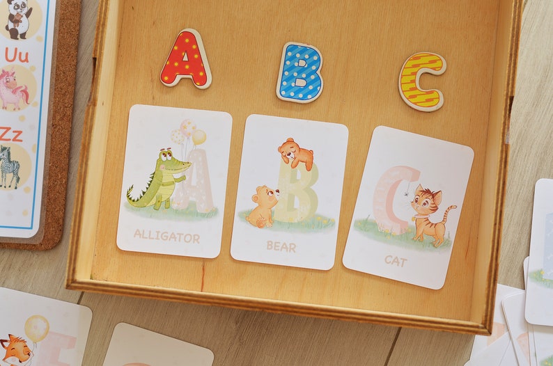 Alphabet Cards Preschool Curriculum Alphabet Flashcards | Etsy