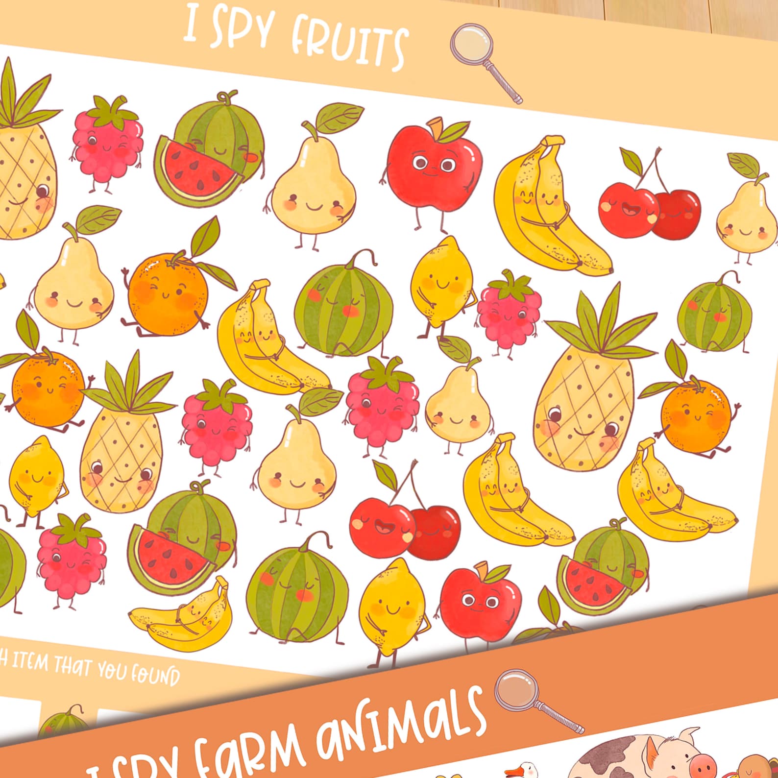 Farm I Spy Game Printable Quiet Time Activity for Kids Toddler - Etsy