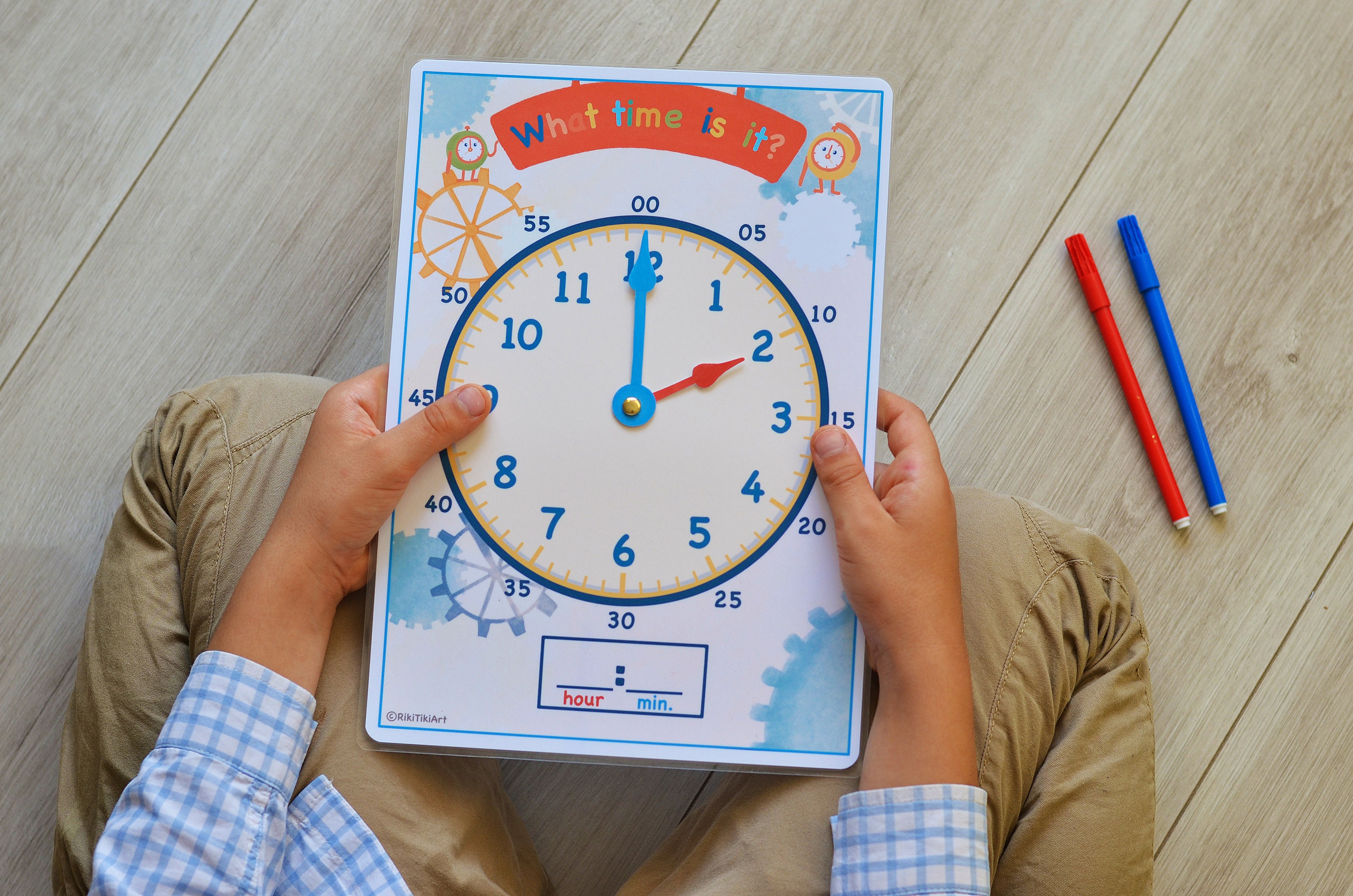 Learning Time Clock Homeschool Toddler Activities Printable - Etsy
