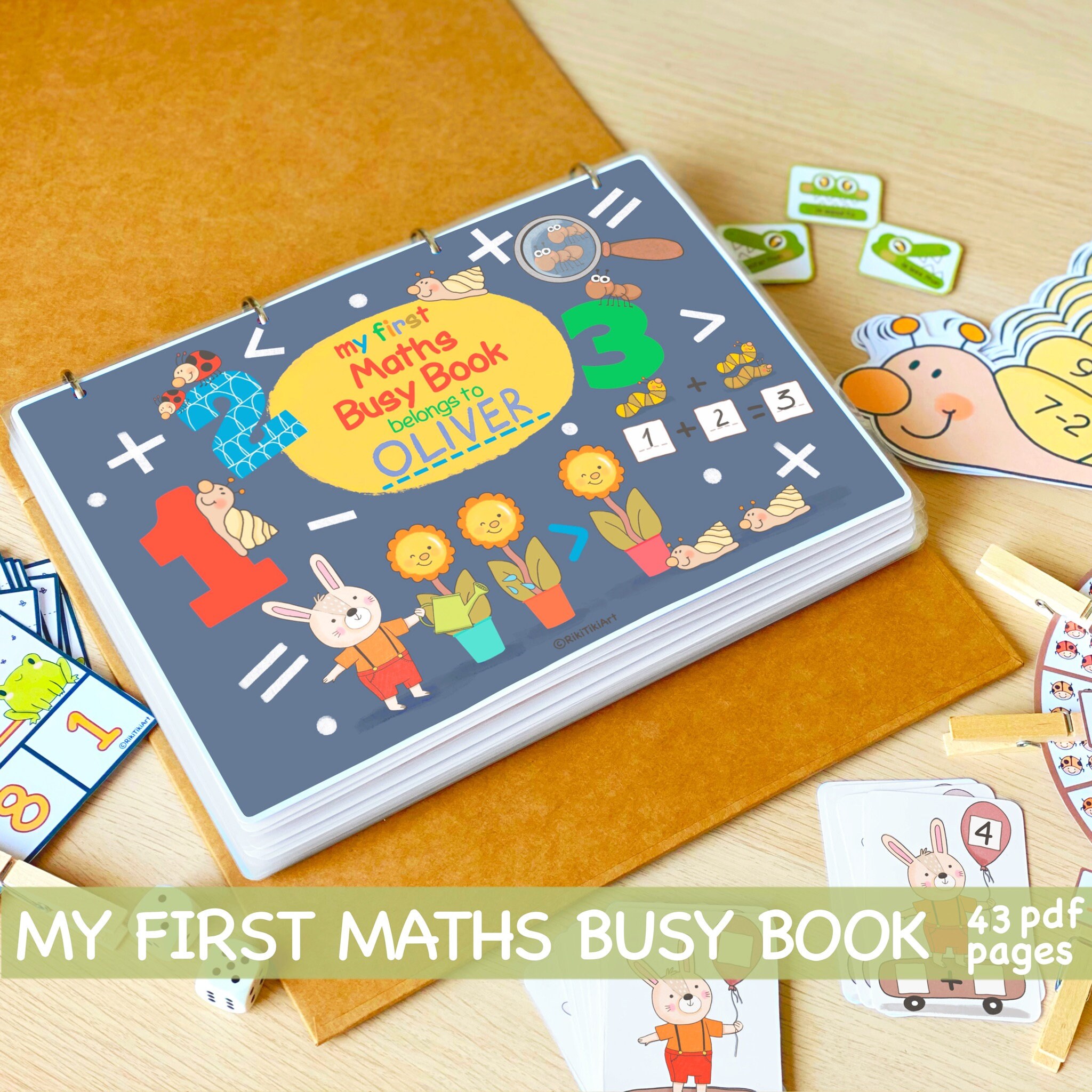 Maths Busy Book Printable Toddler Activities Preschool | Etsy