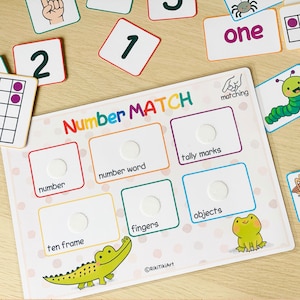 Montessori Counting Activity for Toddlers Number Match Practice 1 to 10 ...